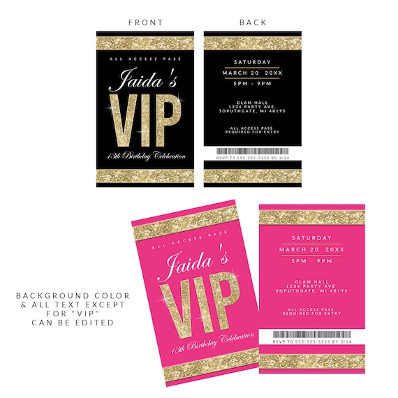 Vip Party Invitation Wording