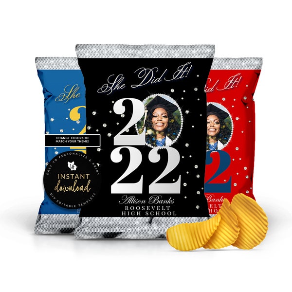 Graduation Chip Bags - Etsy