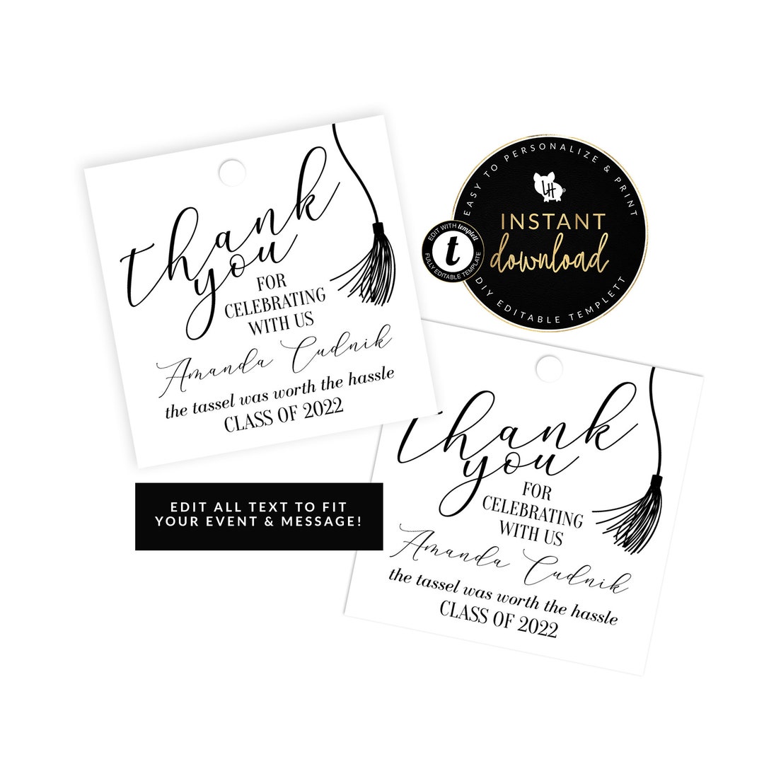Graduation Favor Tags, Tassel Graduation Favor Tags, Graduation ...