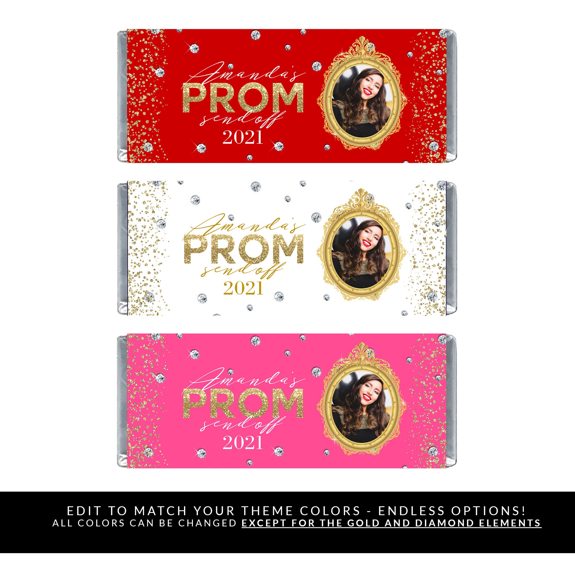 Gold Prom Candy Bar Label Prom Candy Bar Label Printable | Etsy
