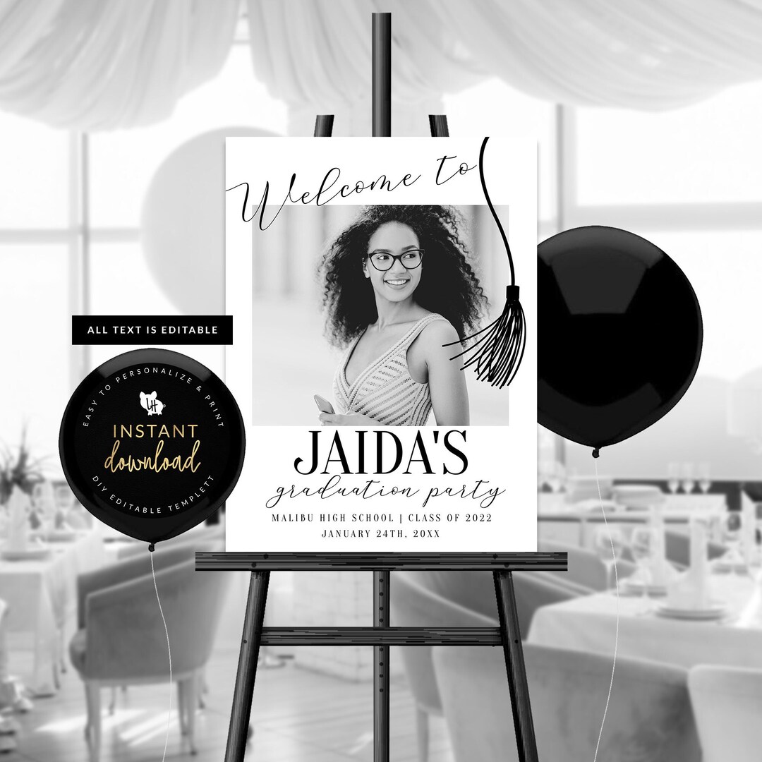 Graduation Welcome Sign, Photo Graduation Welcome Poster, Graduation ...