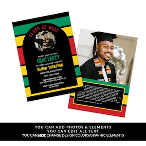 Pan-african Graduation Invitation, Graduation Invite, Digital ...