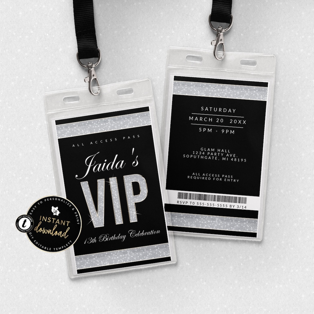 VIP Invitation, VIP Lanyard Invitation Design, VIP Pass Invitation, Vip ...
