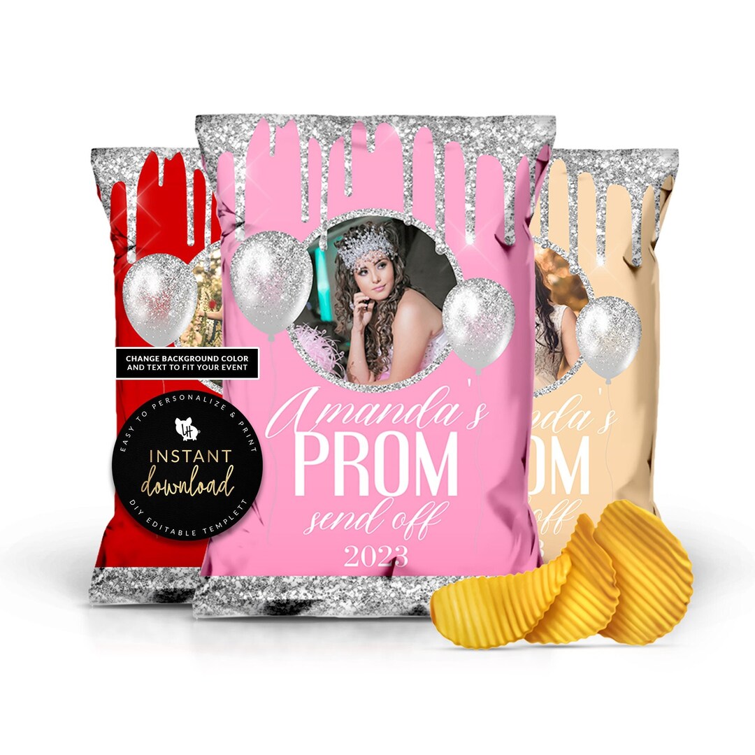 Prom Send off Chip Bag, Prom Favor Bag, Prom Send off Chip Bag ...