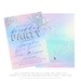 Holographic Invitation, Iridescent Invitation ,pastel Invitation ...