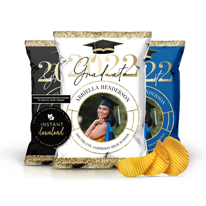 Graduation Chip Bags - Etsy