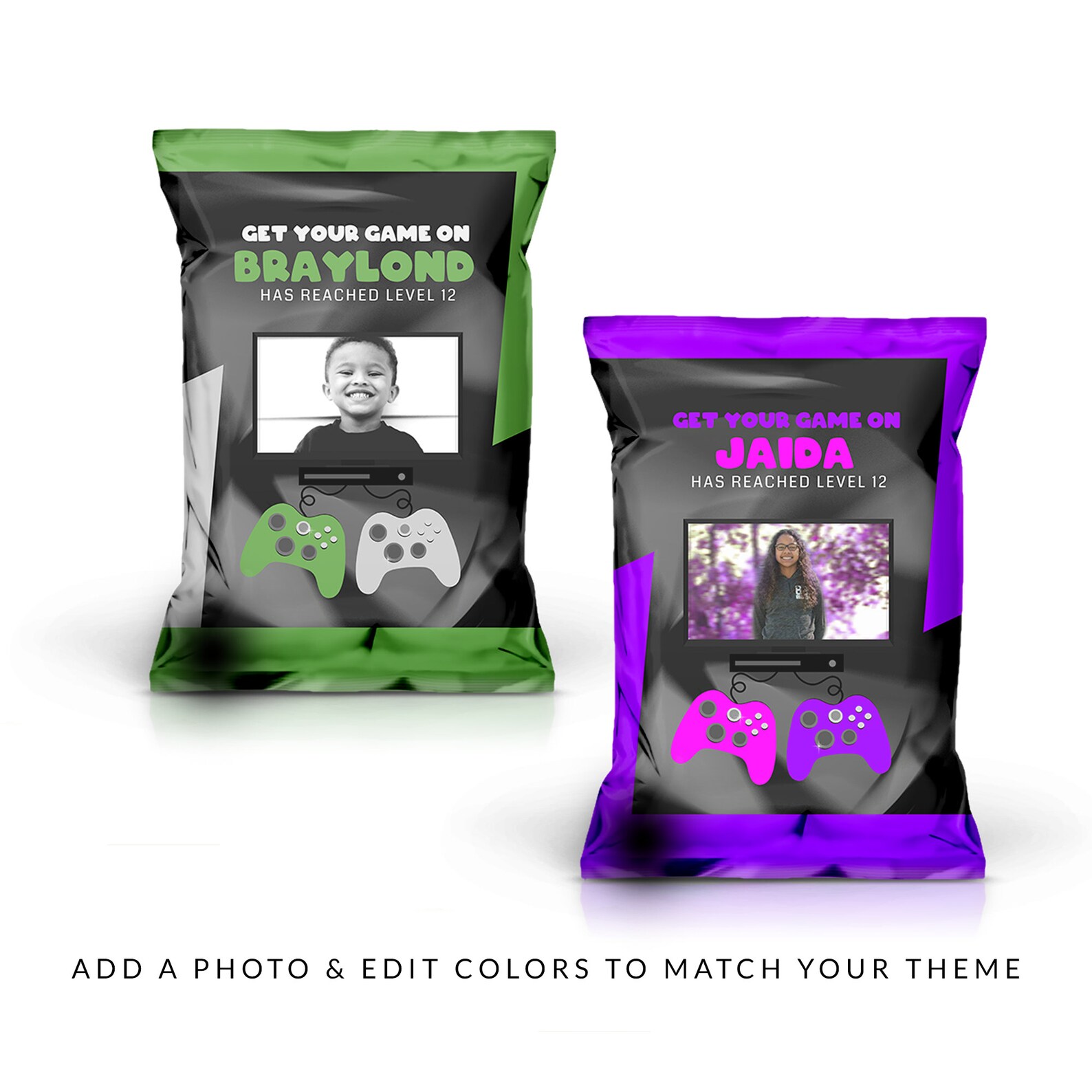 Video Game Party Chip Bag Video Game Birthday Gamer Chip - Etsy