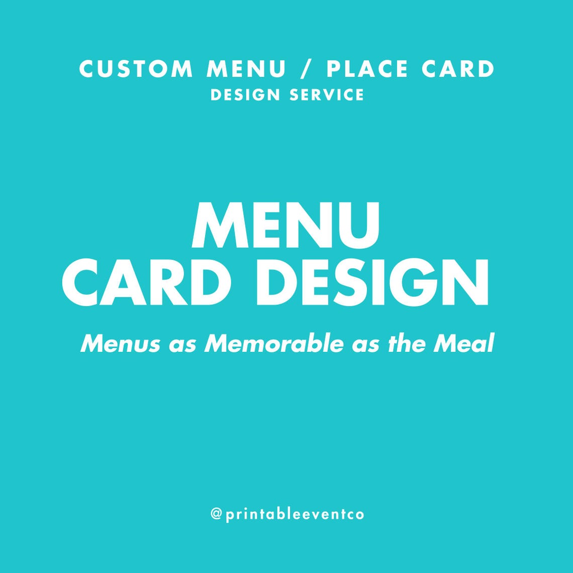 Custom Menu Card L Design | Printable Menu | Birthday, Baby Shower ...