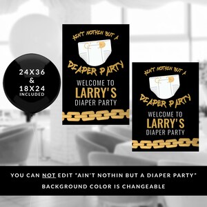 Diaper Party Welcome Sign, Hip Hop Diaper Party, Diaper Shower Welcome ...