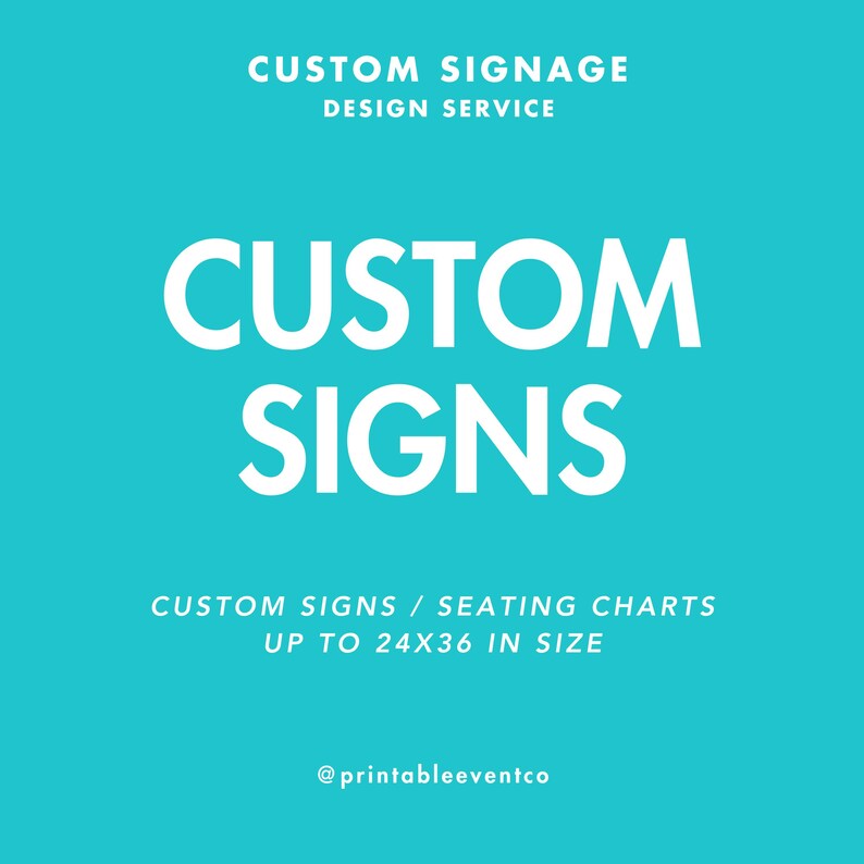 Custom Printable Sign Design | Printable Sign | Birthday, Baby Shower ...