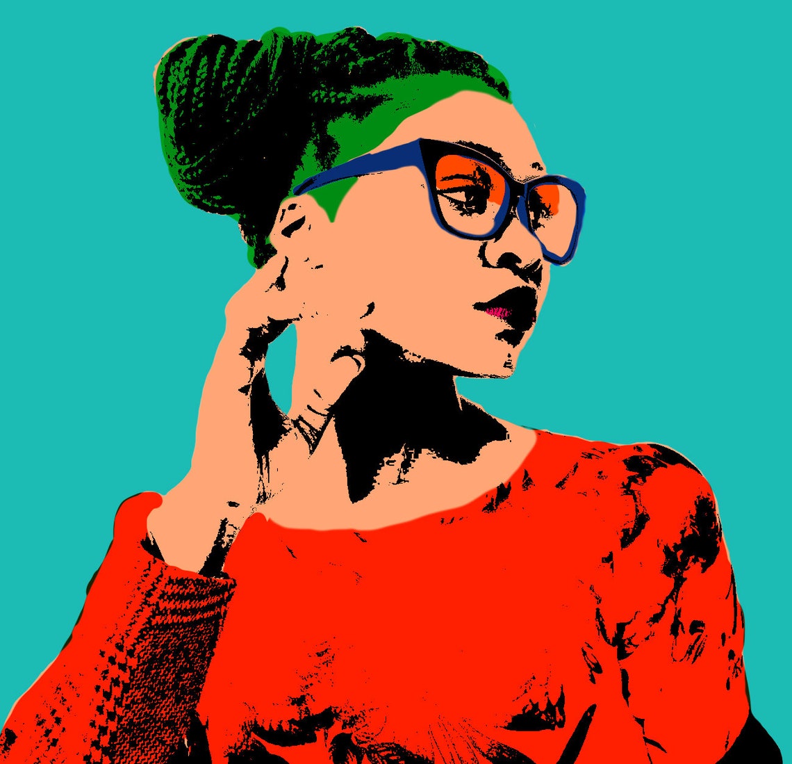 Custom Pop Art Portrait Inspired by Warhol Style – Colorful Modern ...
