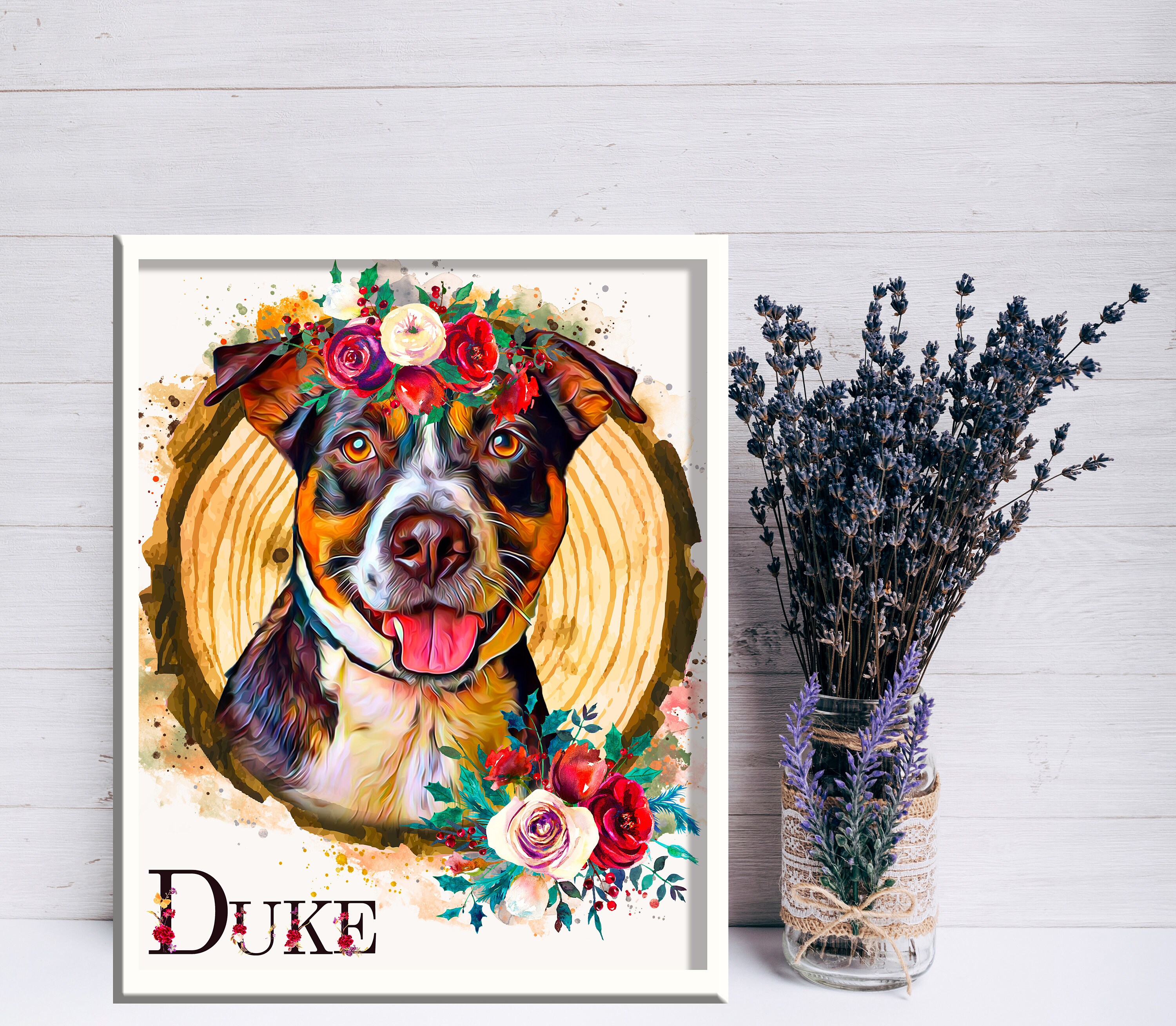 Custom Pet Portraitdog Portrait Custom Dog Portrait | Etsy