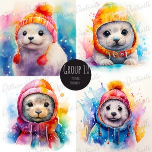 40 Watercolor Cute Baby Animals Clipart -40 High Quality Jpgs ...