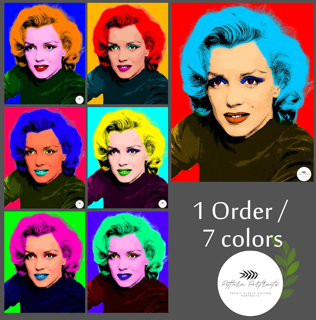 Custom Pop Art Portrait,pop Art Portrait, Portrait From Photo,andy ...