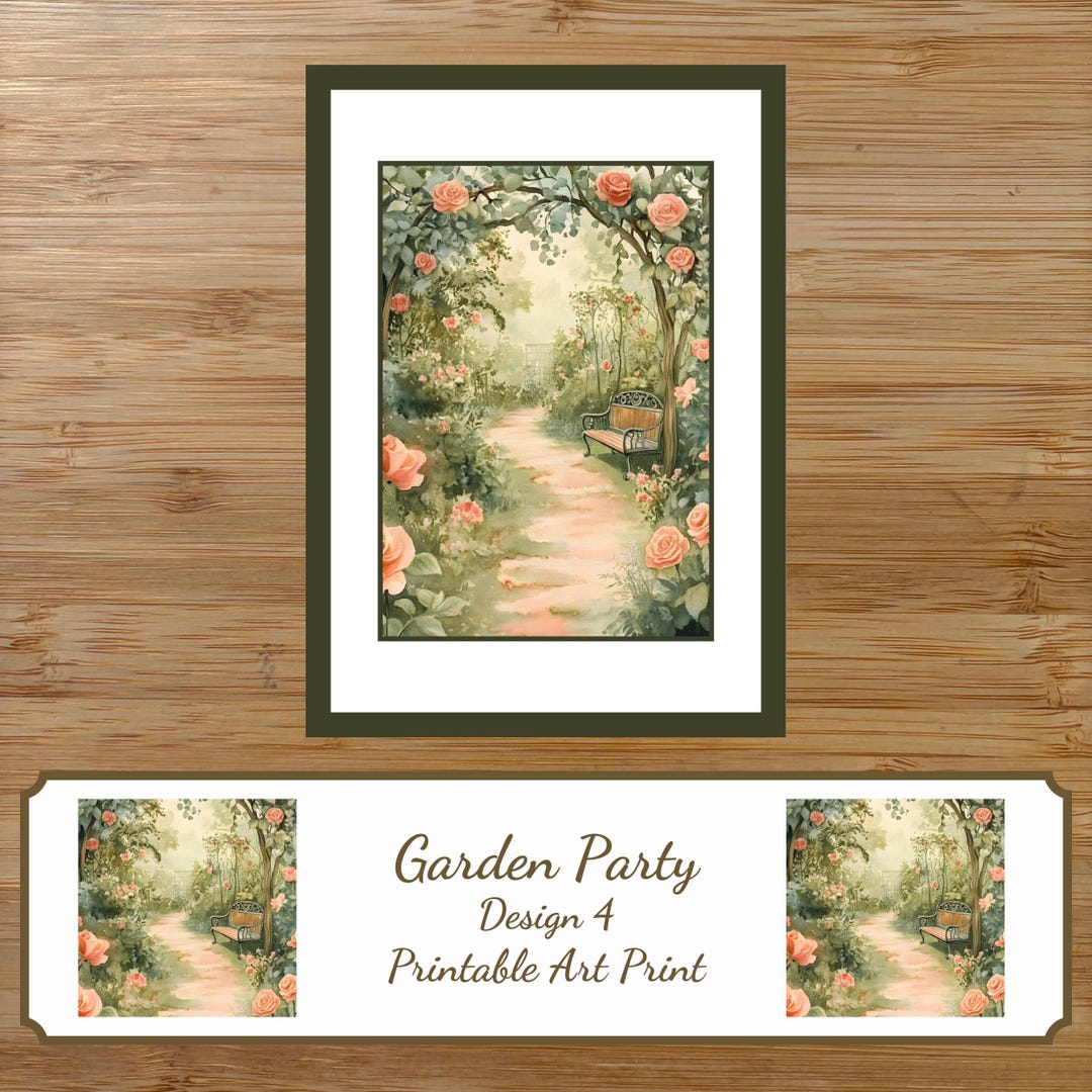 Spring Garden Printable Art Print Home Decor Frame Art Unframed Art ...