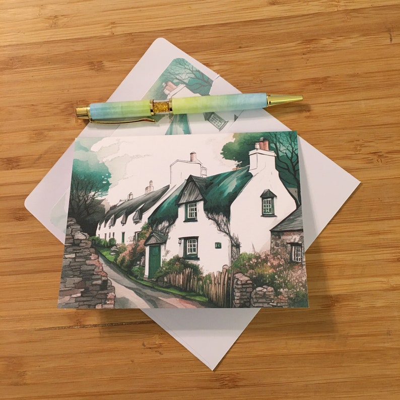 Printable Irish Village Note Cards, Download, Scene 3 - Etsy
