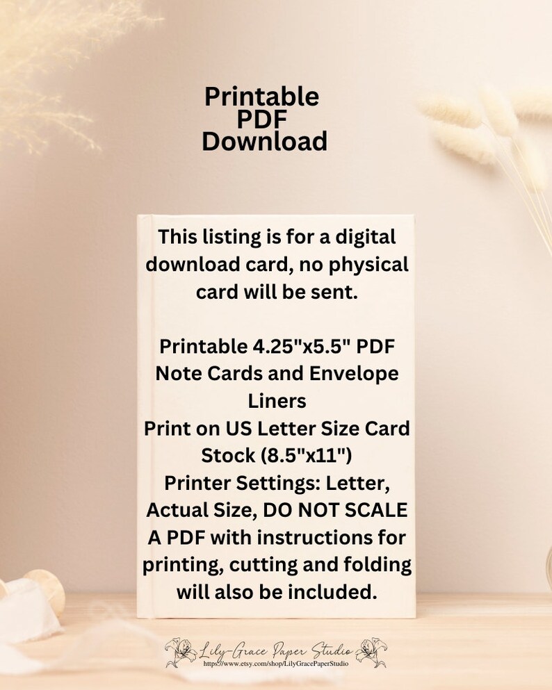 Printable Download of Watercolor Blue Iris A2 Card and Envelope Liner ...