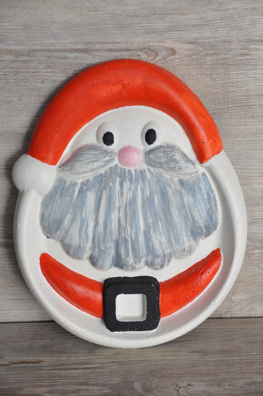 Santa Claus Concrete Decoration - Etsy