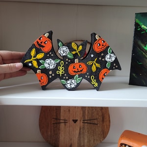 Acrylic Painted Wooden Bat Decor - Etsy