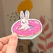 Bunny Rabbit Pool Float Sticker for Journaling, Stationery, Penpals ...