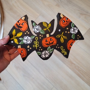 Acrylic Painted Wooden Bat Decor - Etsy