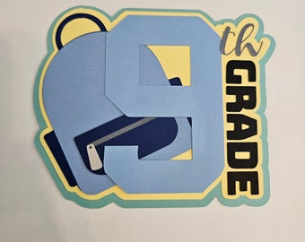 FIRST DAY of 9TH Grade Title School Boy Girl Paper Piecing 3D Die Cut ...
