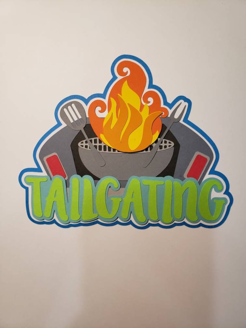 Tailgating Scrapbook Title Scrapbook Diecut for Scrapbook Page Planner ...