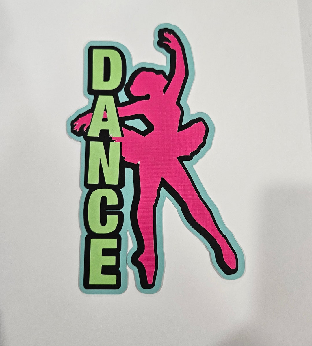 Scrapbook Die Cut Title Dance Premade Paper Piecing for Cards, Planner ...