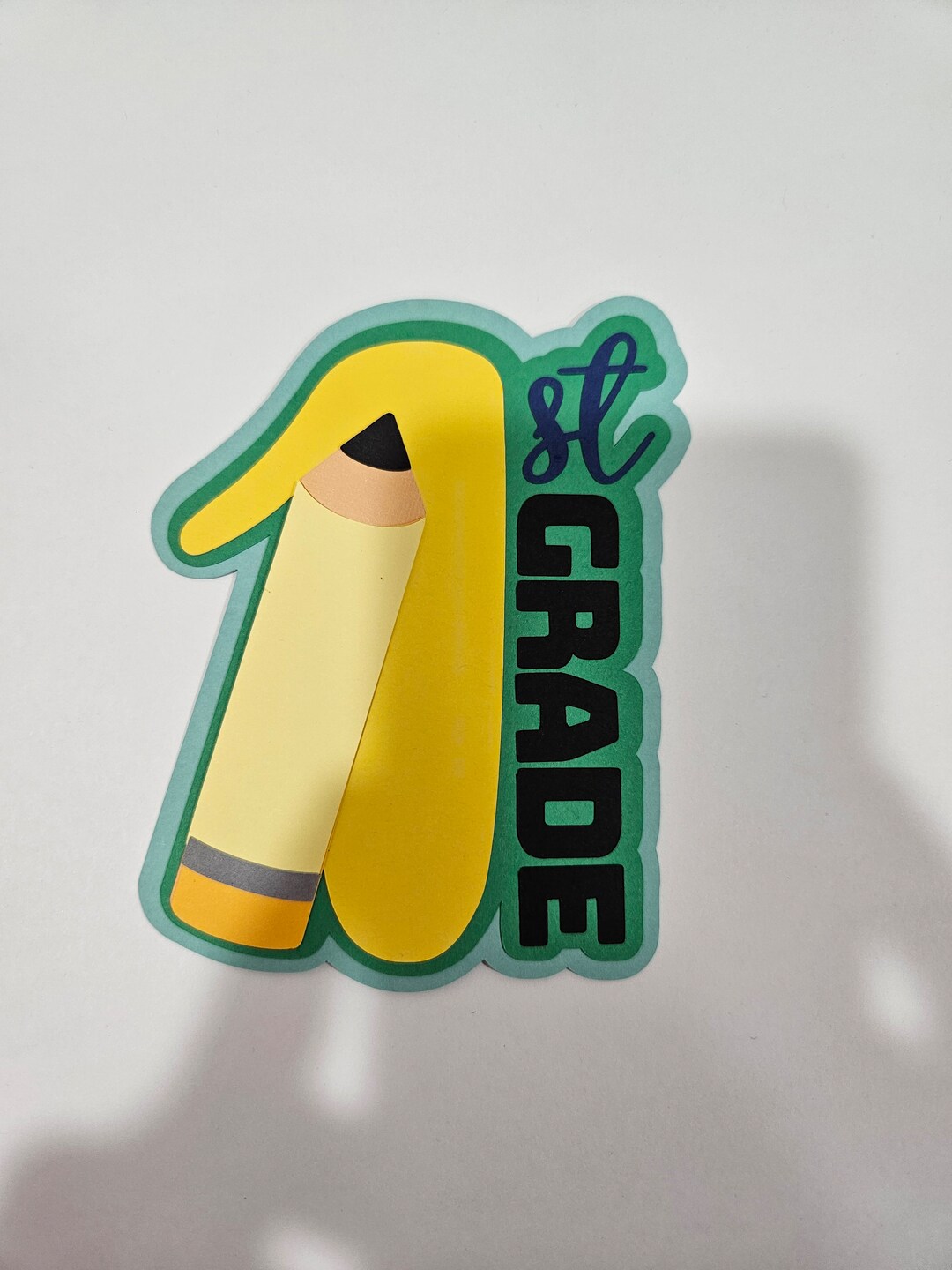 Scrapbook Die Cut Title 1st Grade Premade Paper Piecing for Cards ...