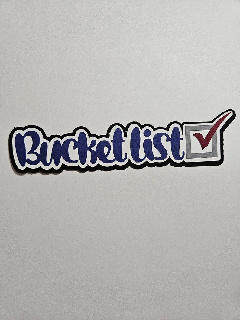 Scrapbook Die Cut Title Bucketlist Premade Paper Piecing for Cards ...