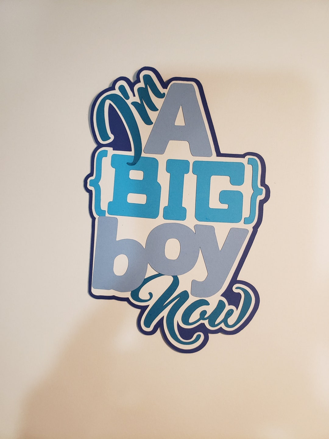 Scrapbook Die Cut Title Big Boy Now Premade Paper Piecing for Cards ...