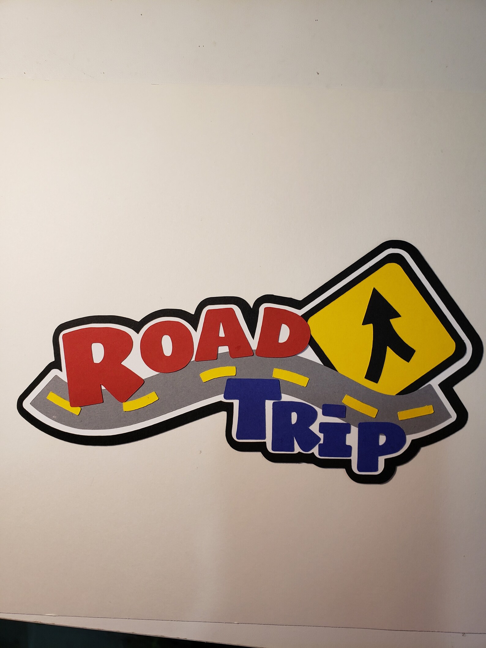 Scrapbook Die Cut Title Road Trip Premade Paper Piecing for Cards ...