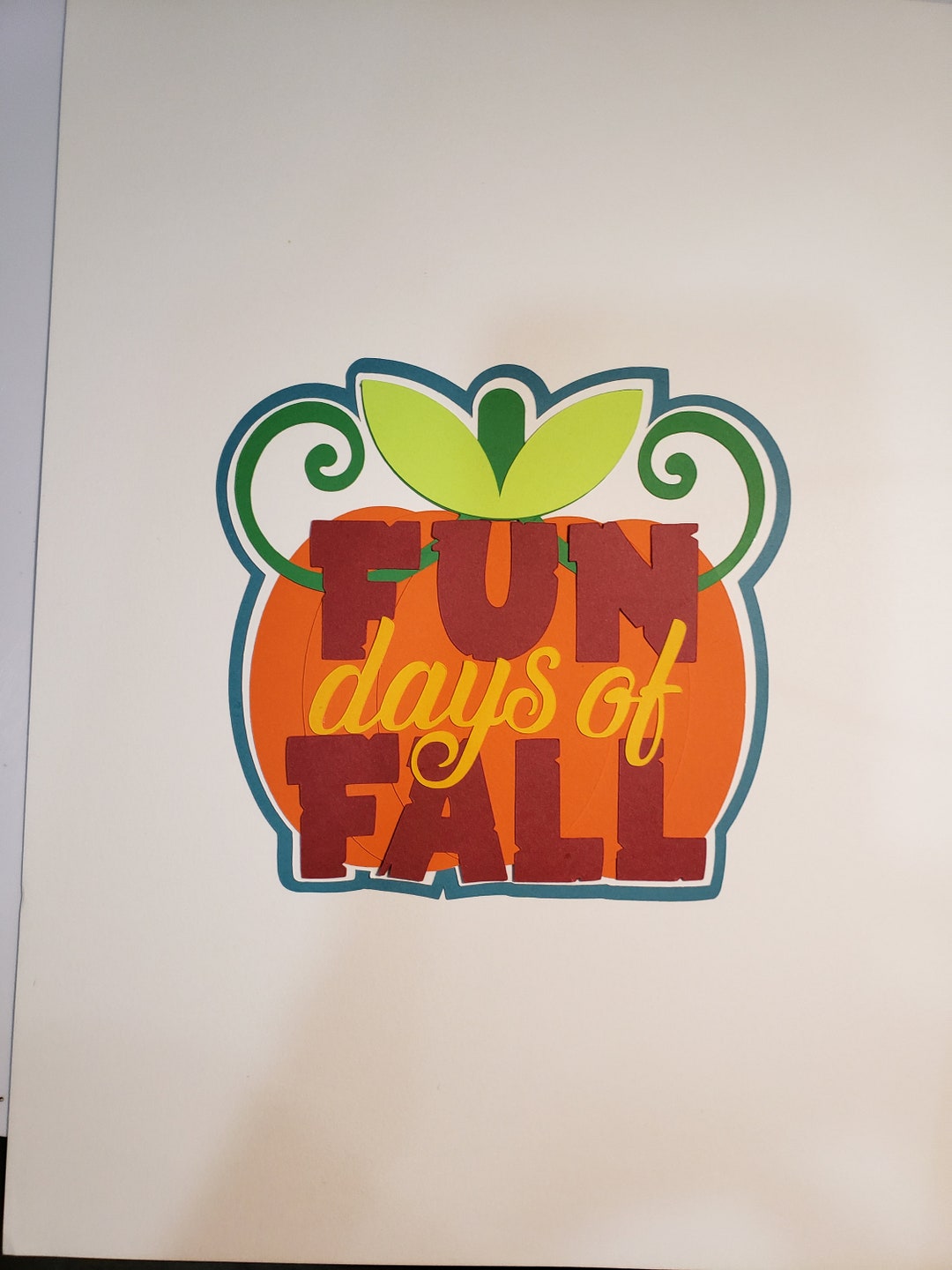 Scrapbook Die Cut Title Fun Days of Fall Premade Paper Piecing for ...