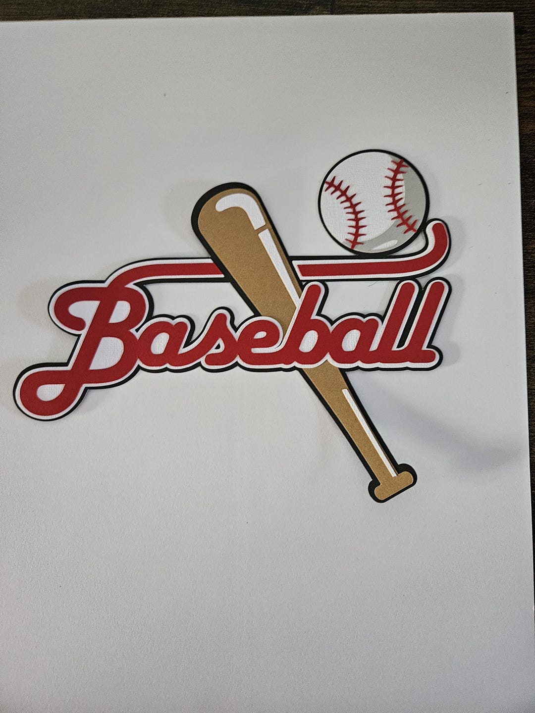 Scrapbook Title Baseball Premade Paper Piecing, Die Cuts for Cards ...