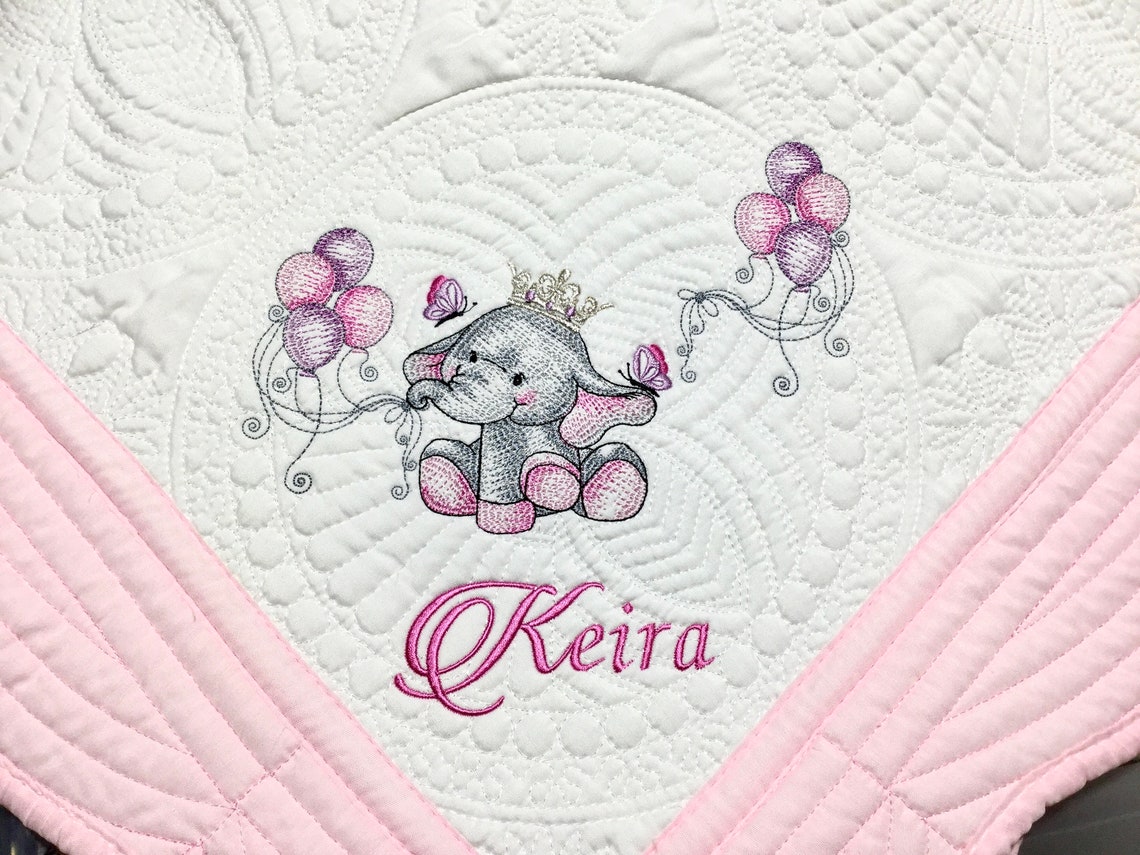 Personalized Baby Quilt Blanket Embroidered Quilt Heirloom - Etsy