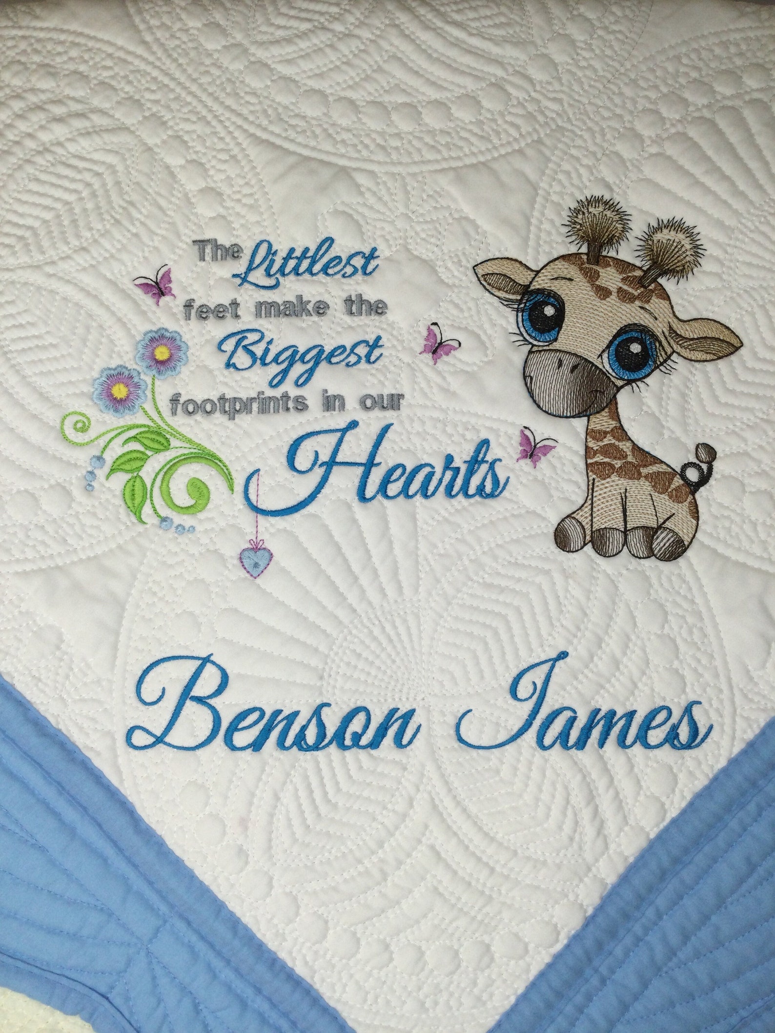 Personalized Baby Quilt Blanket Embroidered Quilt Heirloom - Etsy