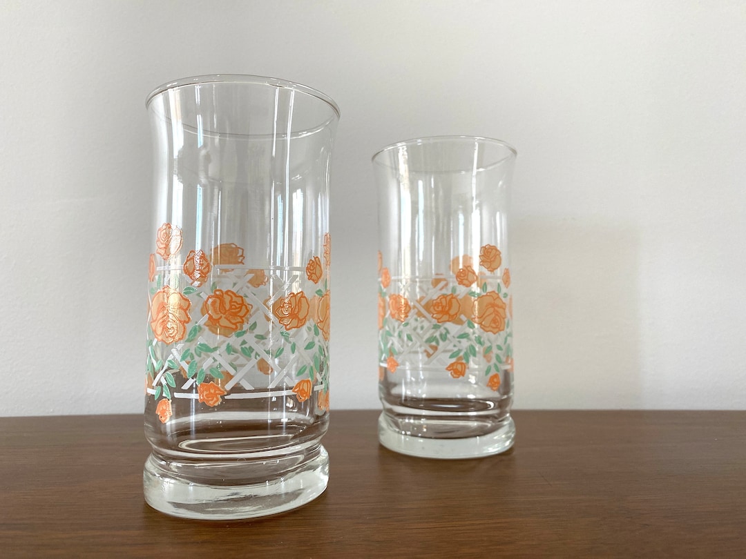 Vintage Libby Glassware, Rose Glasses, Drink Ware - Etsy