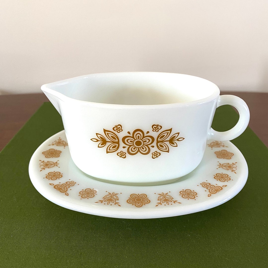 Pyrex Gravy Boat, Butterfly Gold Pyrex, Vintage Pyrex, Gravy Boat ...