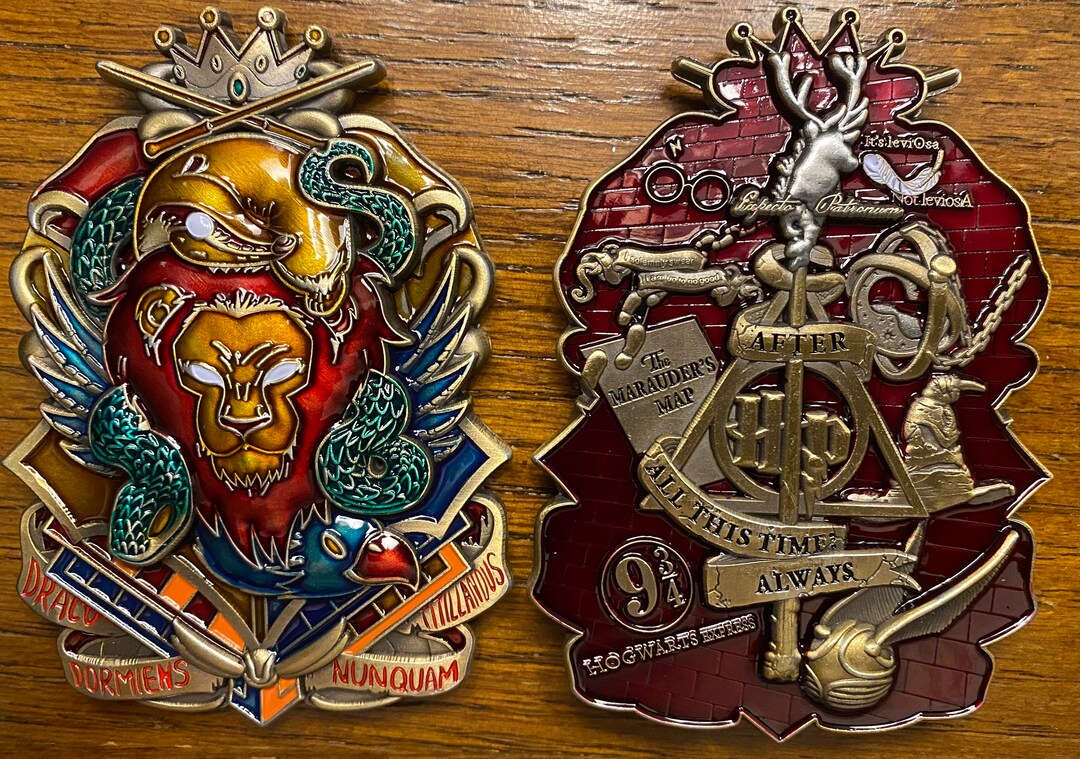 Harry Potter Hogwarts House Challenge Coin - Etsy