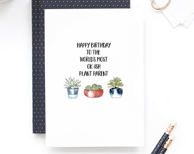 Printable Birthday Card Gardener Gift Birthday Digital Download Card ...