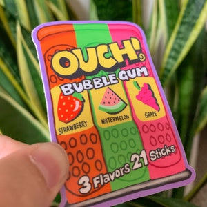Ouch Bandaid 90s Nostalgia Candy Sticker — Bandaid Gum Sticker — 90s ...