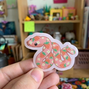 Strawberry Fruit Snake Vinyl Sticker Strawberry Snake Gift for Snake ...
