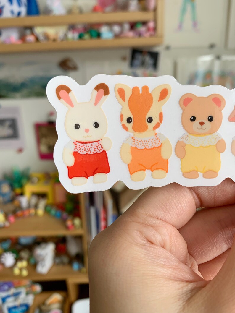 Rainbow Babies Little Critter Stickers Cute Baby Animal - Etsy