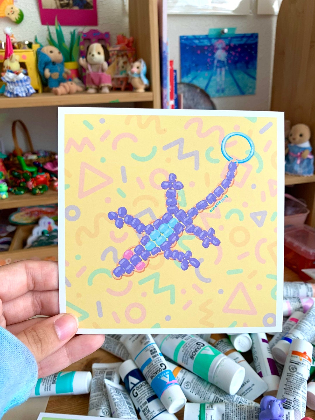 90's Nostalgia Pastel Bead Lizard Print — 90s Nostalgia Gift — 90s ...