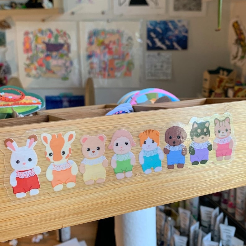 Rainbow Babies Little Critter Stickers Cute Baby Animal - Etsy