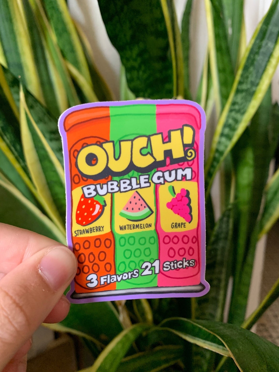 Ouch Bandaid 90s Nostalgia Candy Sticker — Bandaid Gum Sticker — 90s ...