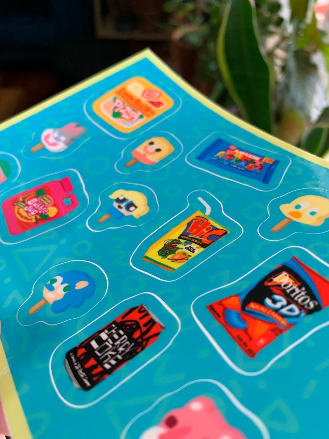 Nostalgic 90s Character Popsicles Snacks Sticker Sheet Ice - Etsy