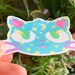 Cute Moon and Star Cat Sticker Luna Cat Sticker Fun - Etsy
