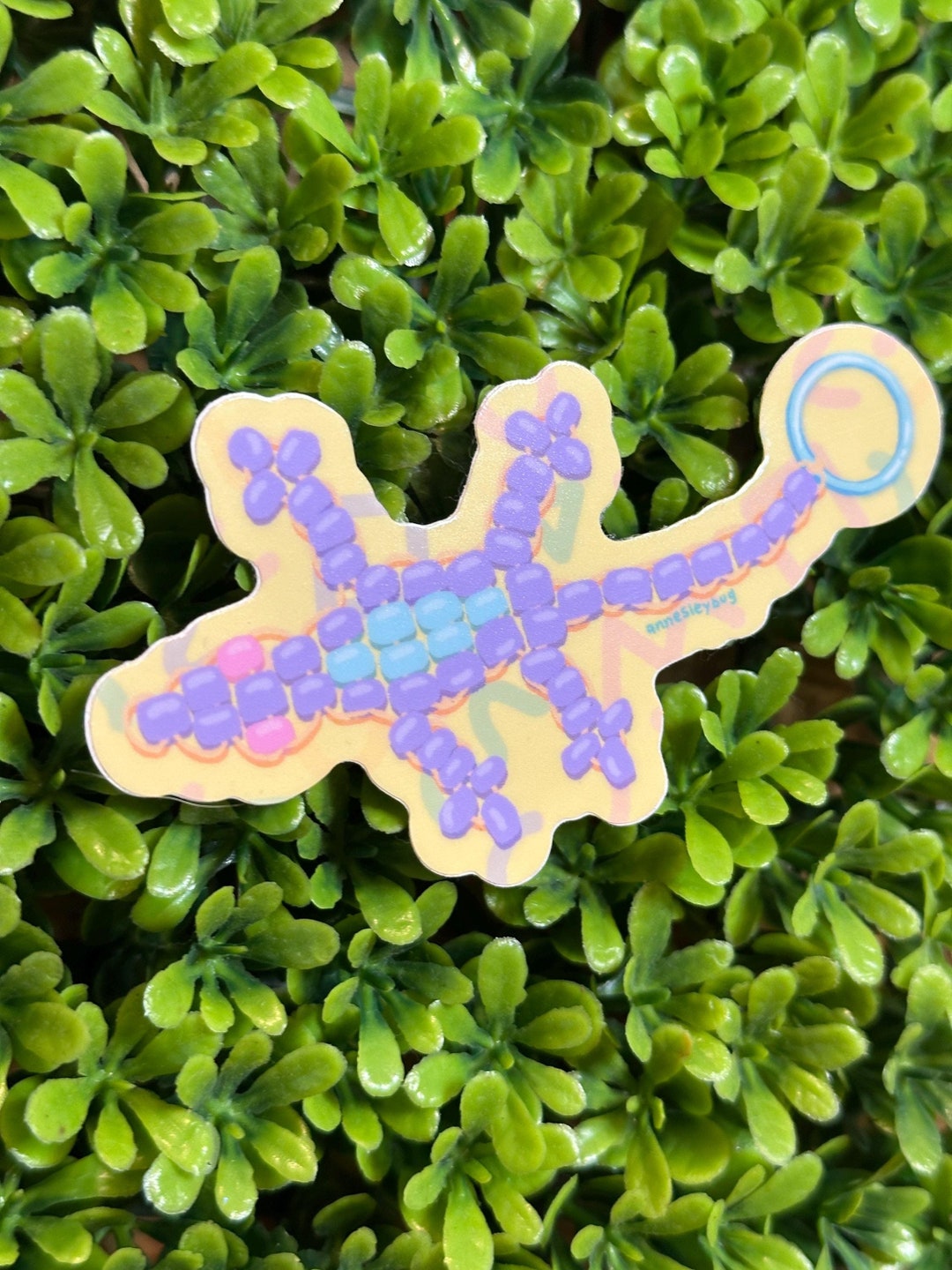 90's Nostalgia Pastel Bead Lizard Sticker — Bead Lizard Art —90s ...