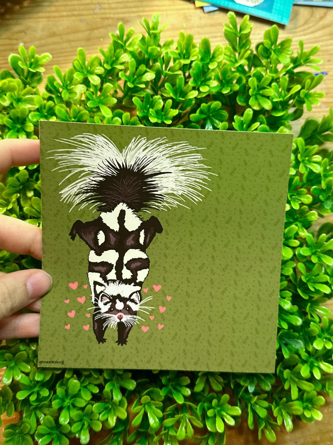 Funny Skunk Print — Cute Skunk Headstand Print — Smelly Skunk Print ...